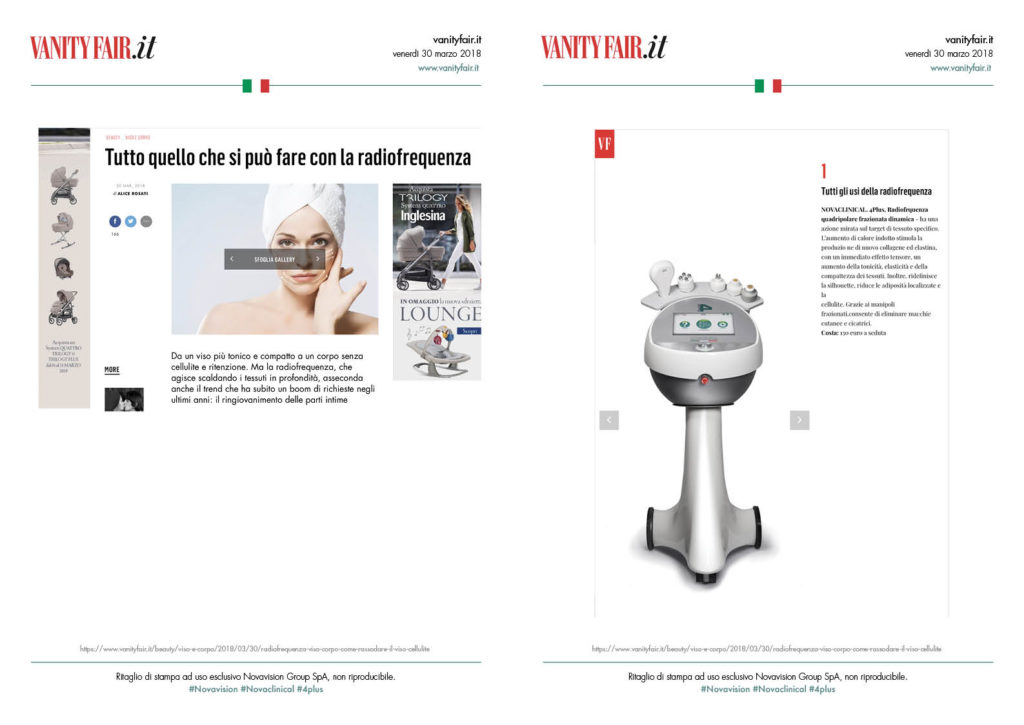 4PLUS, tutto quello che si può fare con la radiofrequenza - Novaclinical